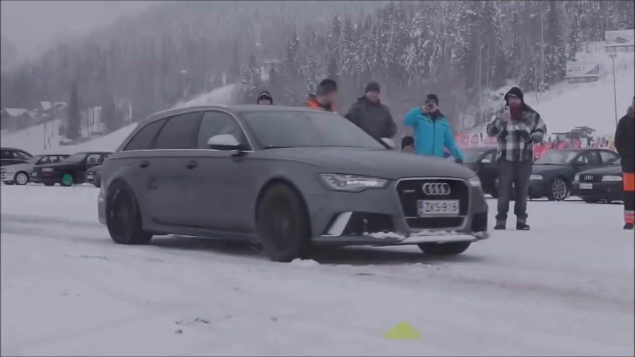 Audi rs6,rs4,rs5,r8 snow drifting.. - YouTube