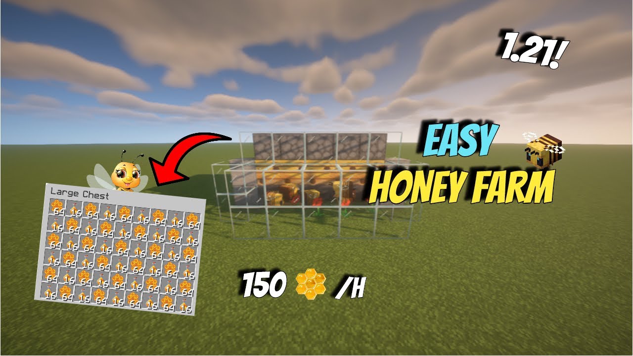 Minecraft EASY Honey Farm 1.21+ Tutorial - YouTube