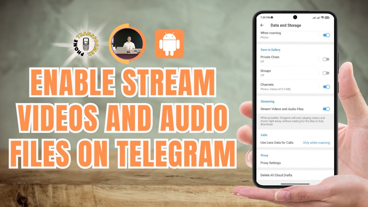 How to Enable the Stream Videos and Audio Files on Telegram - YouTube