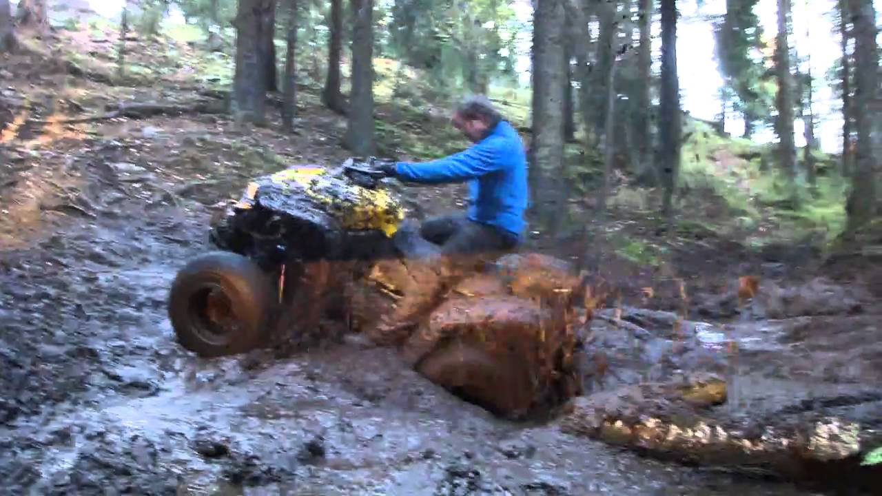 Can-Am Renegade 800 ATV in the mud - part 1 - YouTube