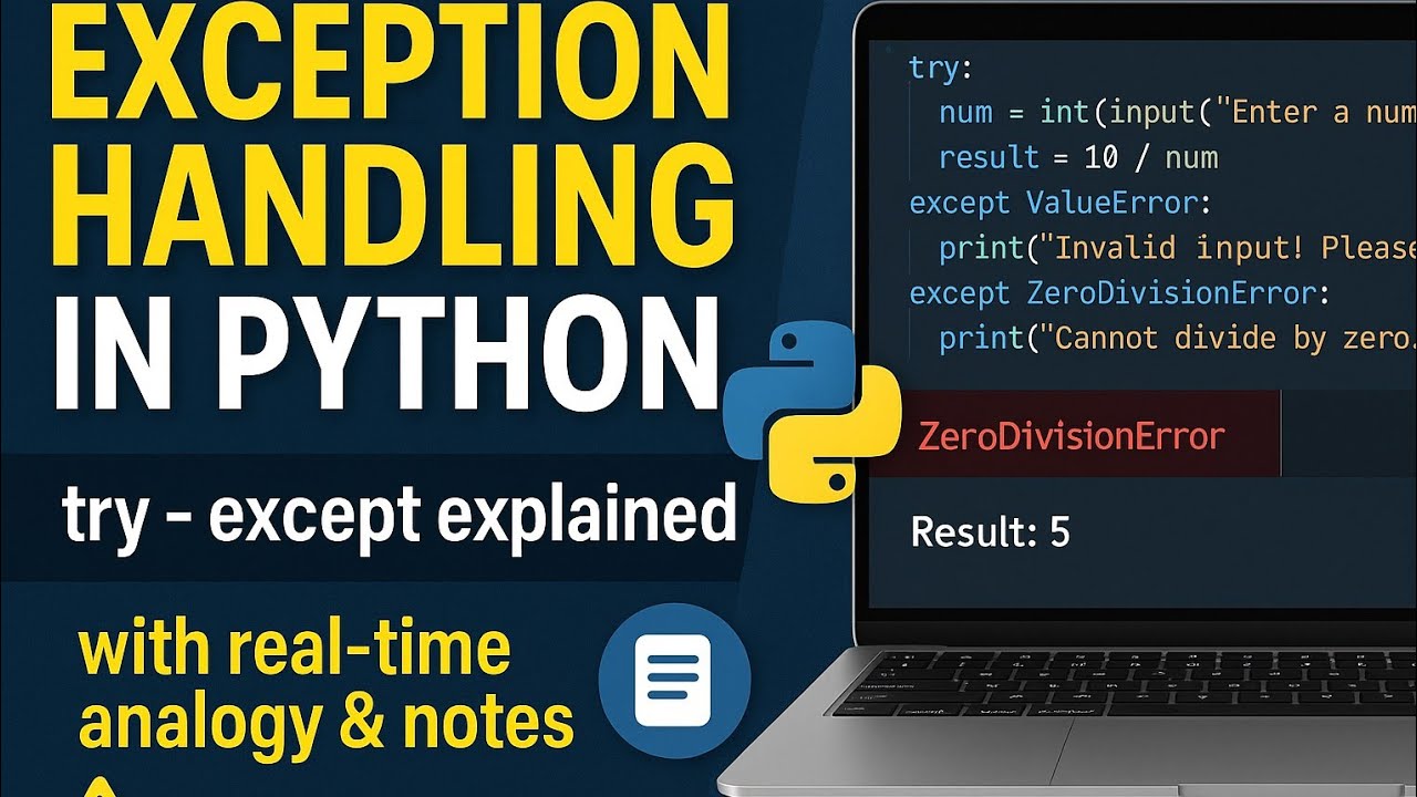 What is exceptional handling? Try, except blocks with practical ...