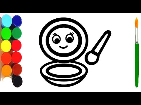 Face powder Drawing, Painting and Coloring for kids and toddlers | Draw ...