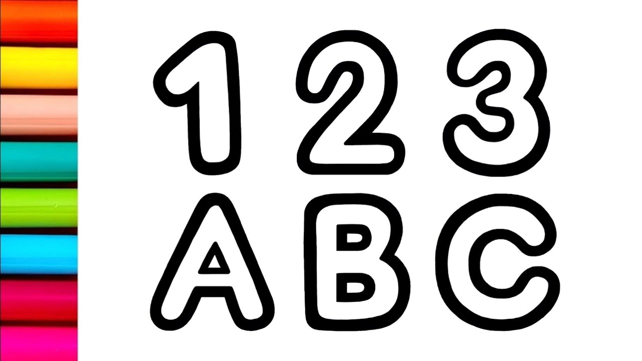 123,ABC DRAWING, PAINTING AND COLORING FOR KIDS & TODDLER, HOW TO DRAW ...