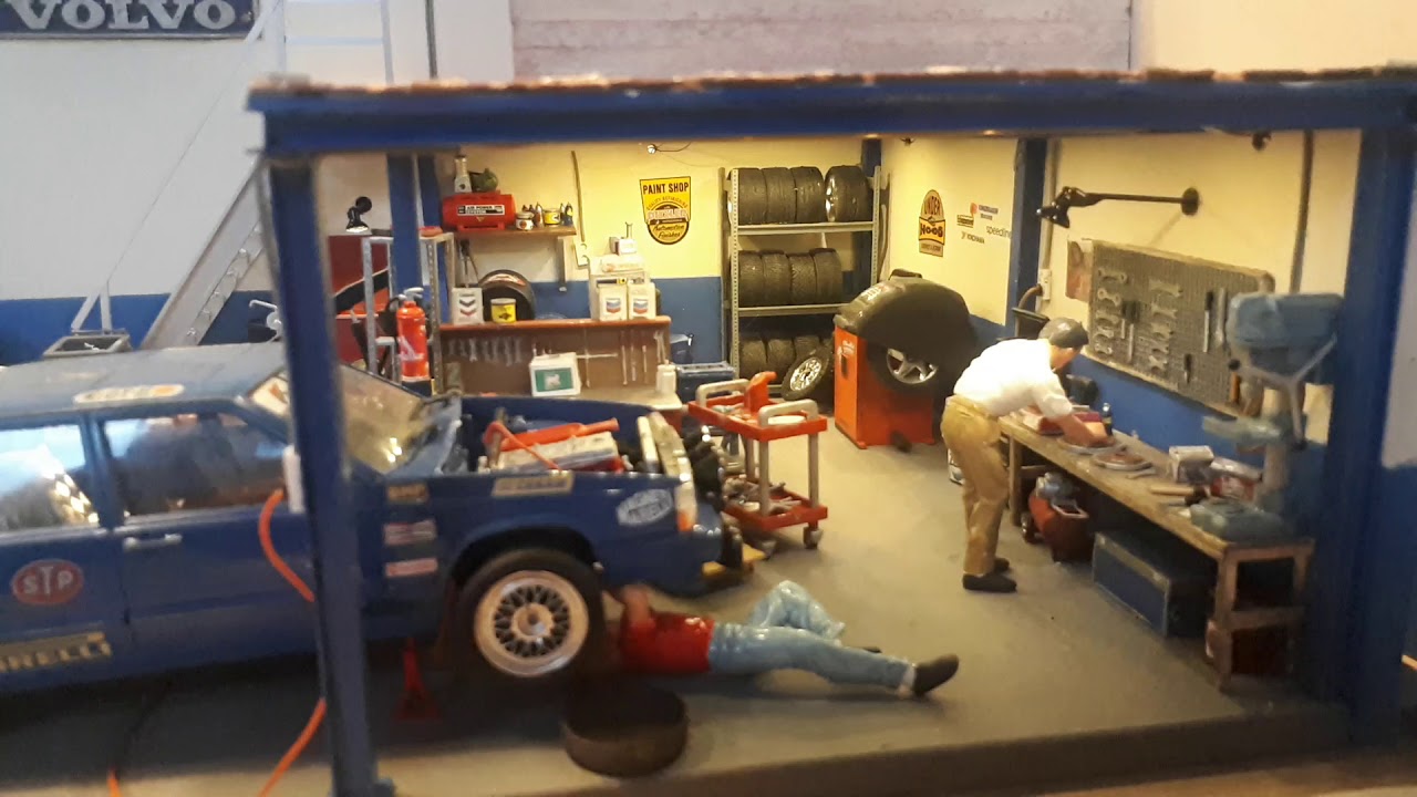 1/24 diorama garage - YouTube