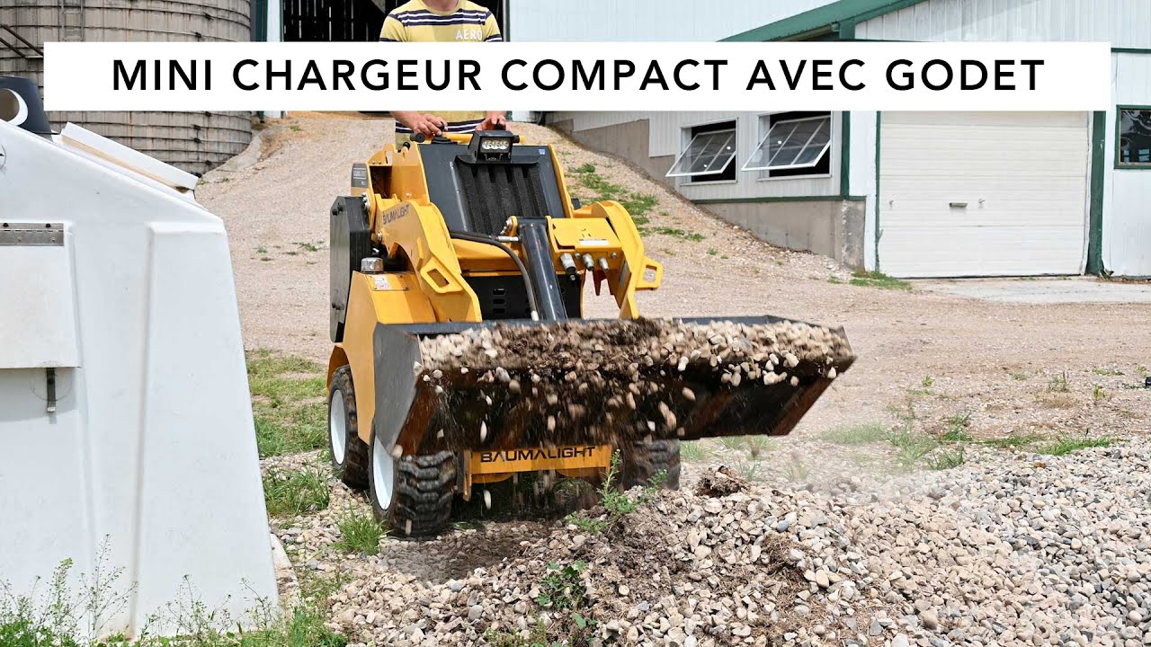 MINI CHARGEUR COMPACT AVEC GODET - YouTube