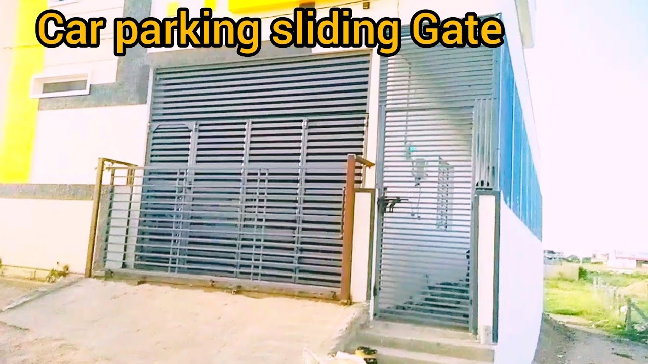 sliding gate and Car parking safety Grills - YouTube