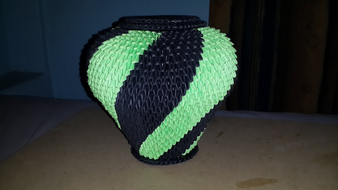 Jarrón - Origami 3D - YouTube
