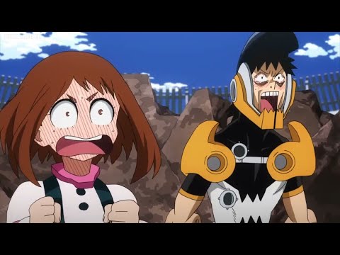 Izuku ask if Uraraka and Sero are real and told that Camie disguised as Uraraka (Dub)