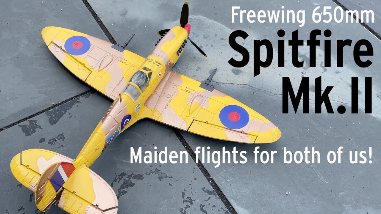 Freewing 650mm Spitfire maiden 17th July 2024 - YouTube