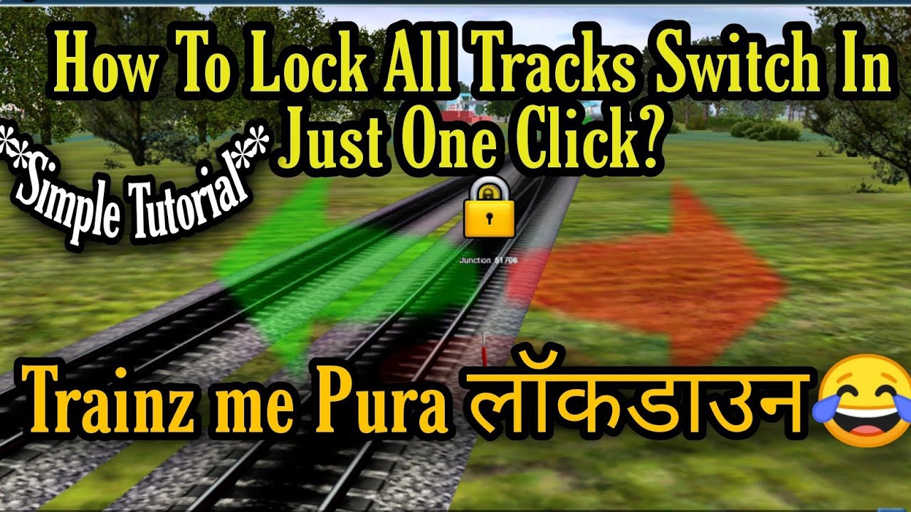 How To Lock All Track Switches in Just one click in Trainz Simulator?😁 Very Simple Trainz ...