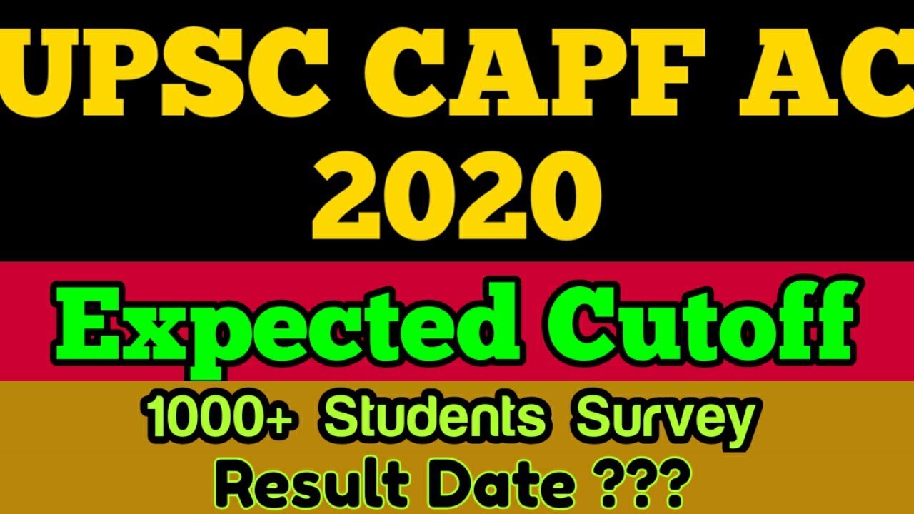 CAPF AC 2020 Expected Cutoff | capf ac 2020 exam analysis | capf ac ...