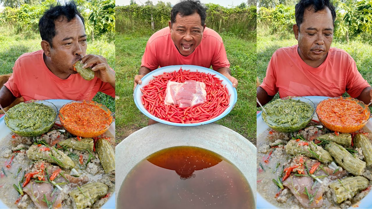 Amazing Bitter Melon Stew | Spicy Meat And Chili Cooking - YouTube
