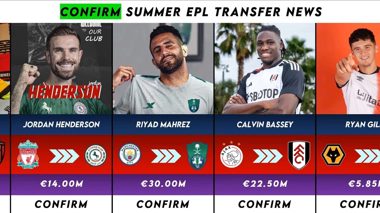 EPL Latest Summer Transfer News Confirm - YouTube