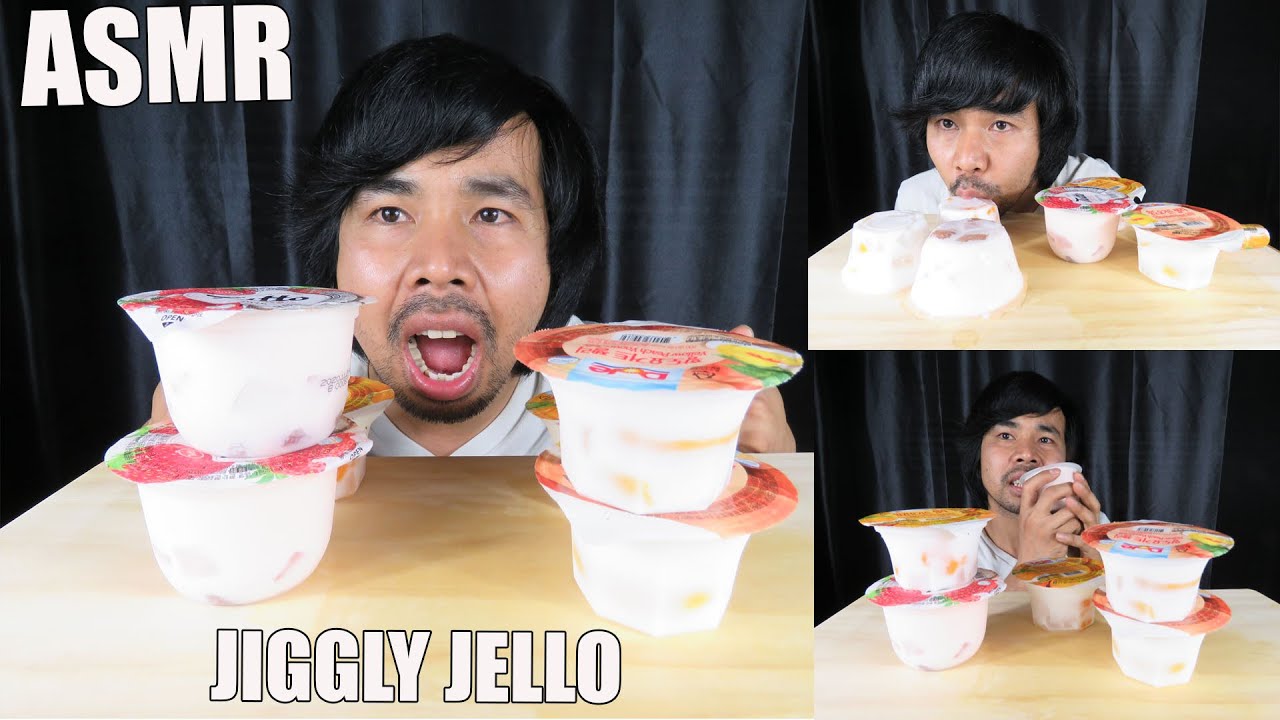 KMR-ASMR GIANT JIGGLY JELLO \ ចាហ៊ួយមានបីរស់ជាតិ \ SAS-ASMR \ Eat with ...