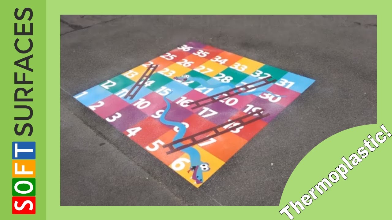 School Playground Surfaces Thermoplastic Markings - YouTube