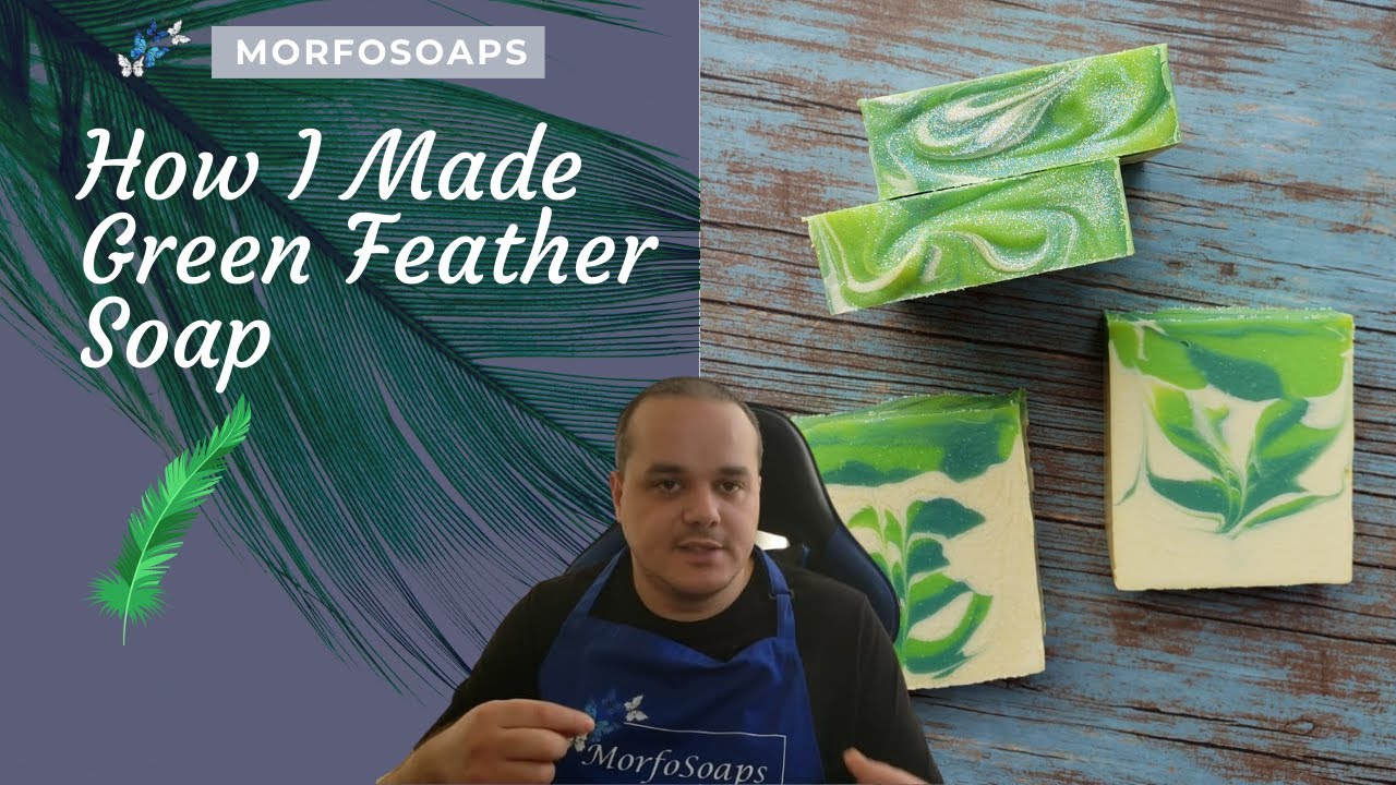 How to make Feather swirl soap | Green Feather soap by Morfosoaps ...