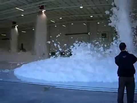 Aircraft Hangar High Expansion Foam System Test - YouTube