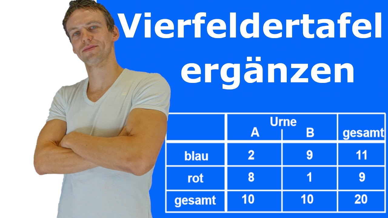 Vierfeldertafel Erklärung, mit Aufgabe+Lösung | LehrerBros - YouTube