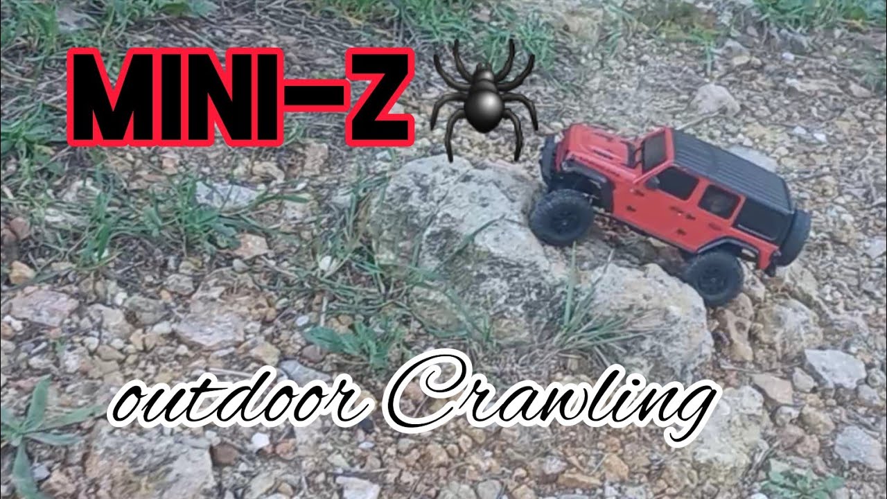 Mini-Z Red Spider 1/24 rc scale crawler . test exterieur français # ...