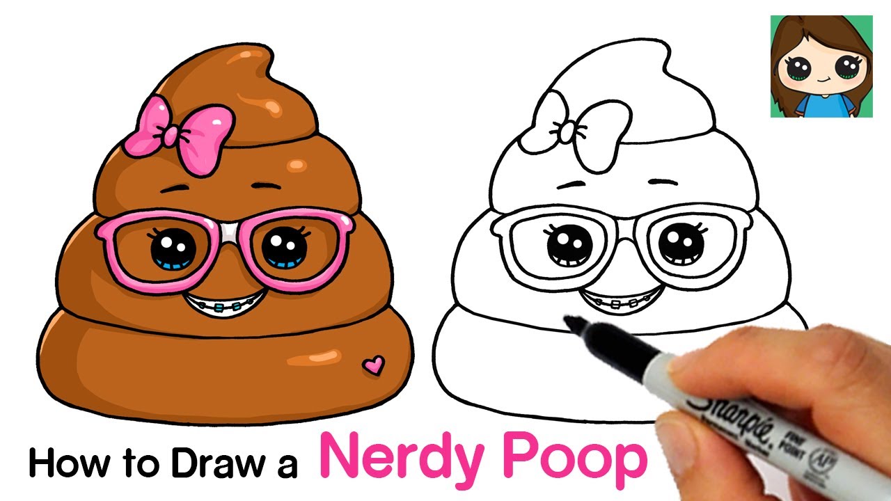 How to Draw a Nerdy Poop Squishy 🤓💩 Silly Poo Squishies - YouTube