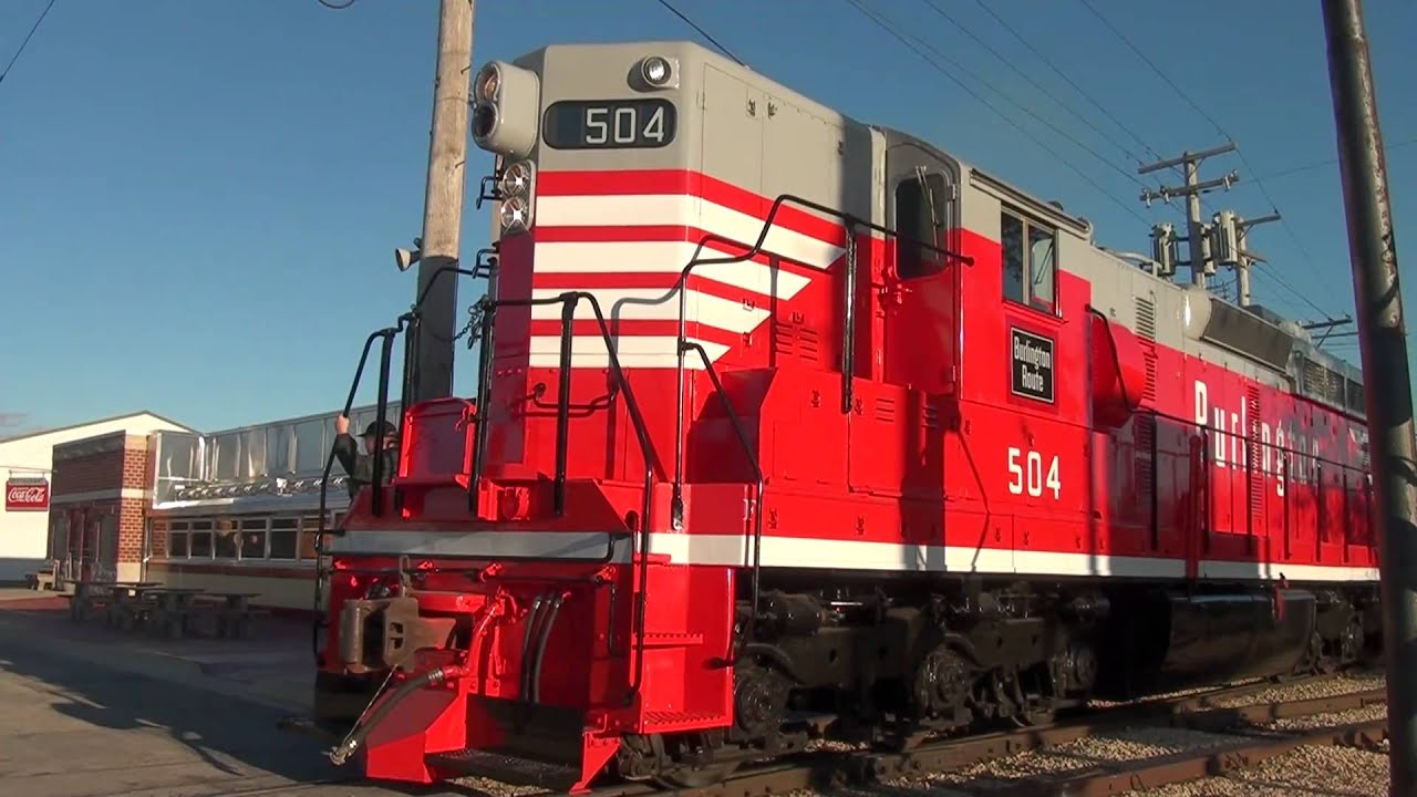 CB&Q 504, an SD-24 does a quick roll-by at the IRM 9-4-2010 - YouTube