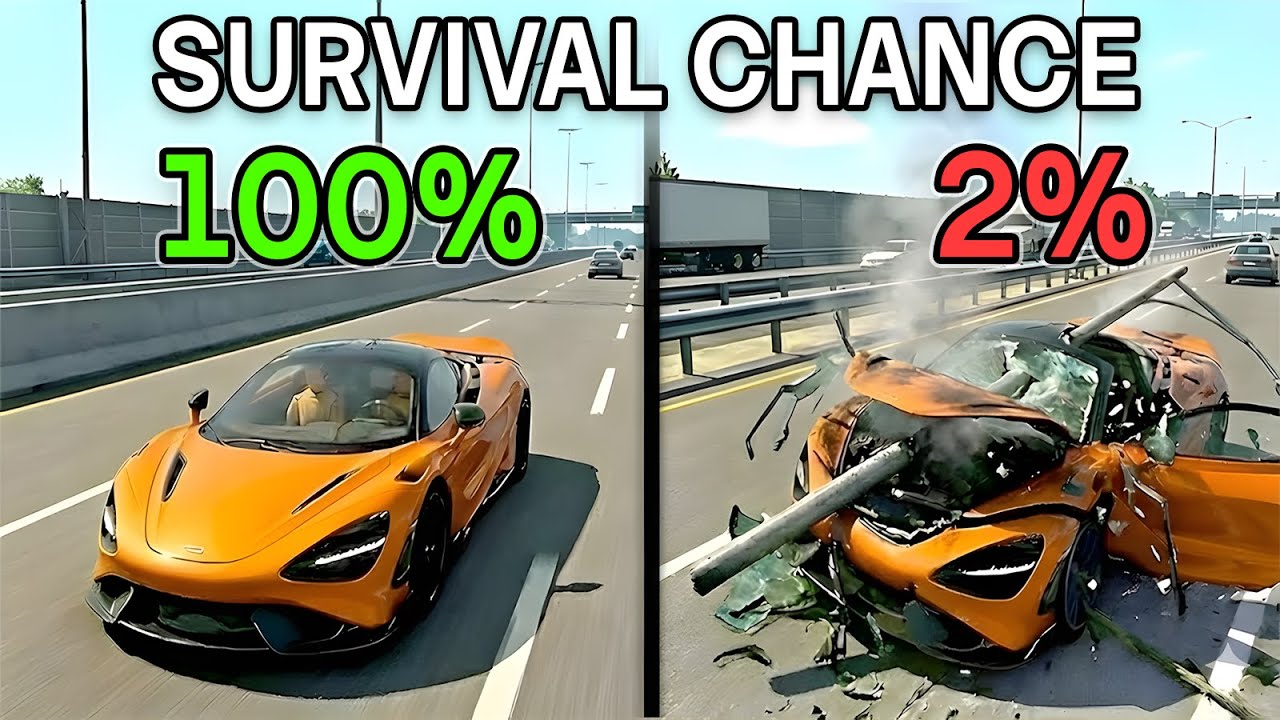 BeamNG.drive Survival Chance Test (With Dummies) | Realistic Car ...