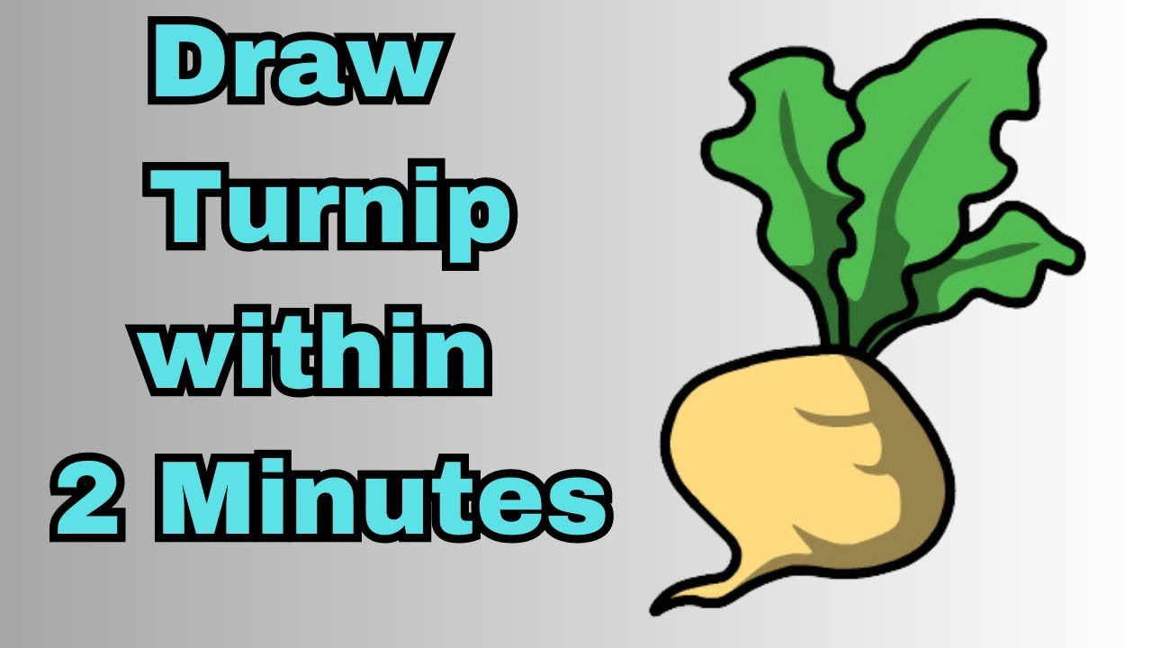 How to Draw A Turnip in 2 Minutes #kidsvideo #kidstv #kids #drawing # ...