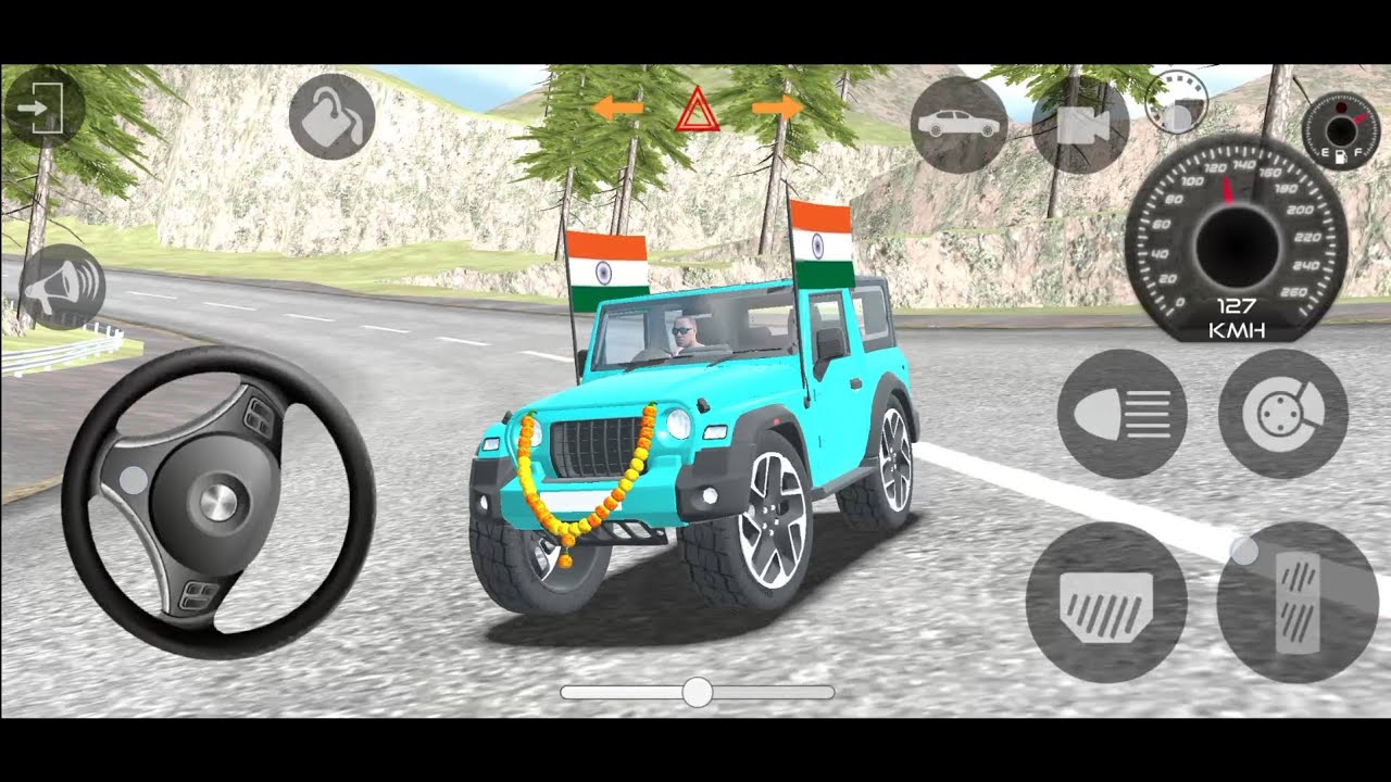 Dollar Song Long Jump Cars Driving 3D Modified Mahindra Thar Indian ...