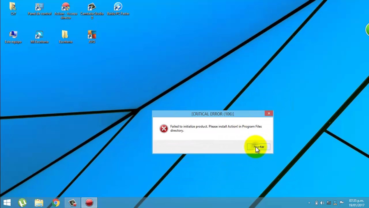 Action Critical Error (106) Solucion definitiva - YouTube