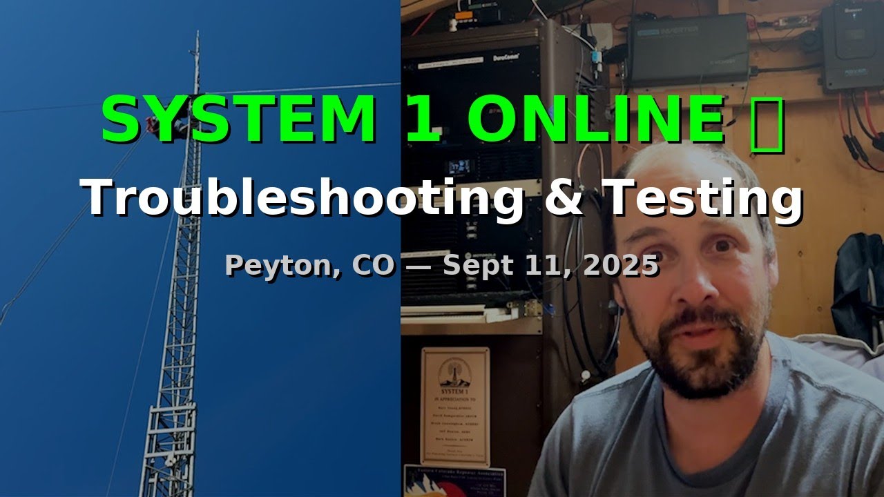 Ham Radio Colorado — ECRA System 1 - Repeater Online & Testing (Peyton ...
