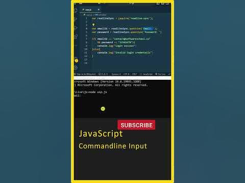 JavaScript Tutorial For beginners (Get Input From Commandline)Learn JavaScript, JavaScript in ...