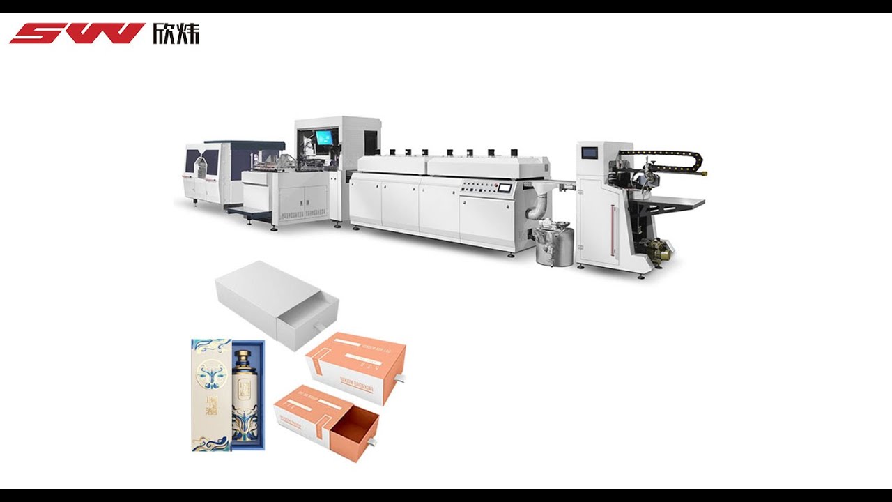 Fully Automatic Drawer Box Making Machine - YouTube