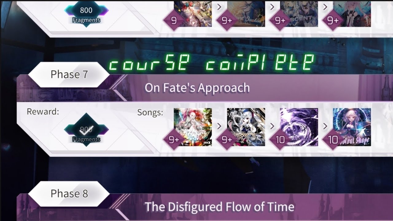 【arcaea】course mode Phase 7 complete - YouTube