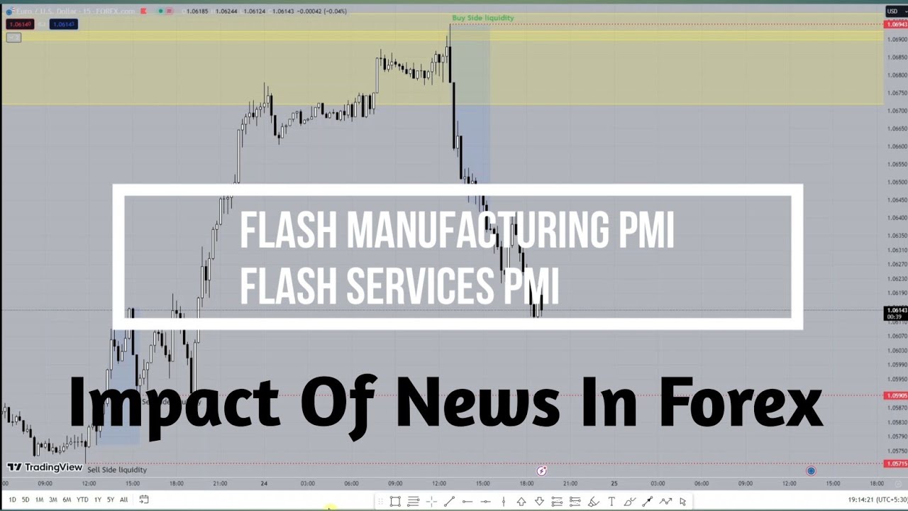 Flash Services PMI Impact On EUR/USD || 24th October 2023 - YouTube