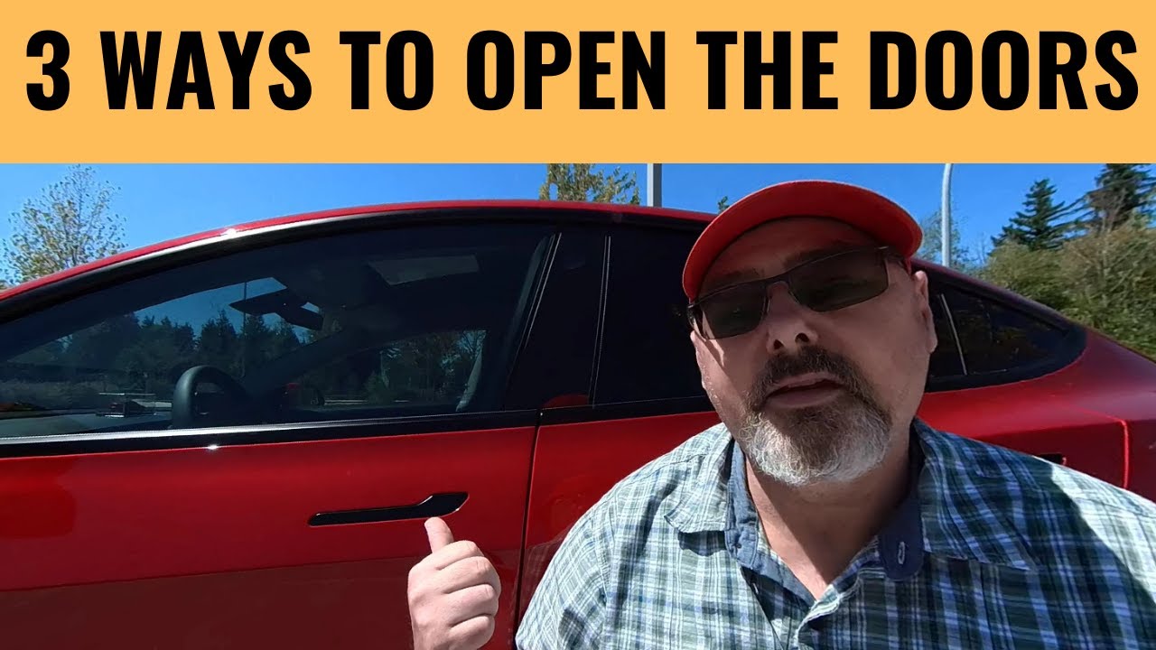 Tesla Model 3/Y - 3 Easy Ways To Open the Doors for beginners - YouTube