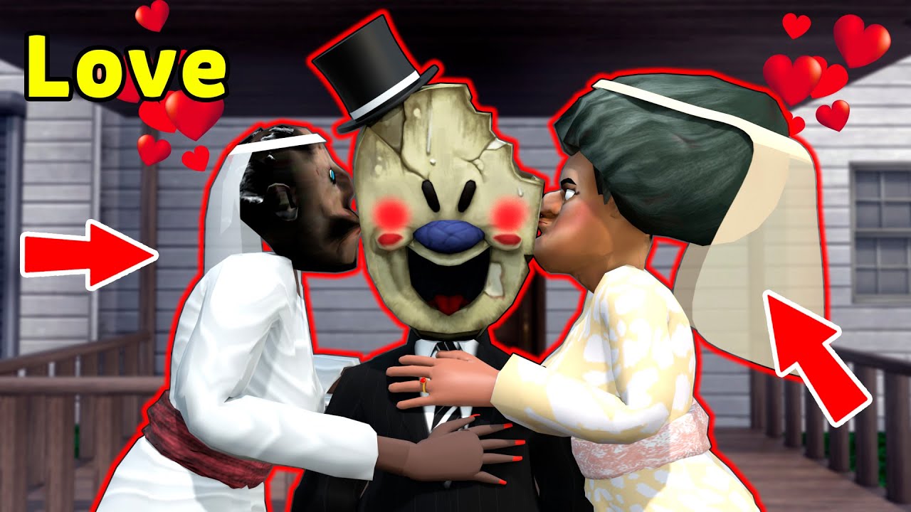 Granny and Scary Teacher love Ice Scream - wedding - funny horror ...