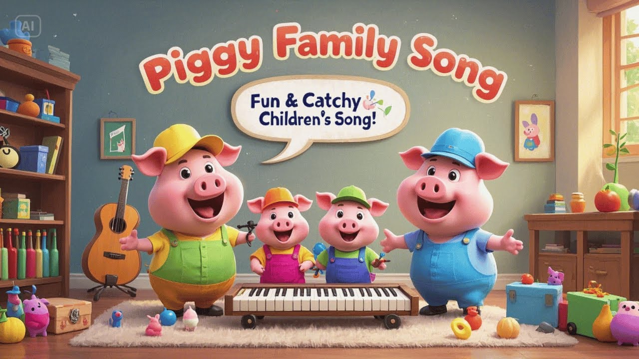🎵 Piggy Family Song Fun & Catchy Children's Song! 🐷 Sing Along!🎶 - YouTube