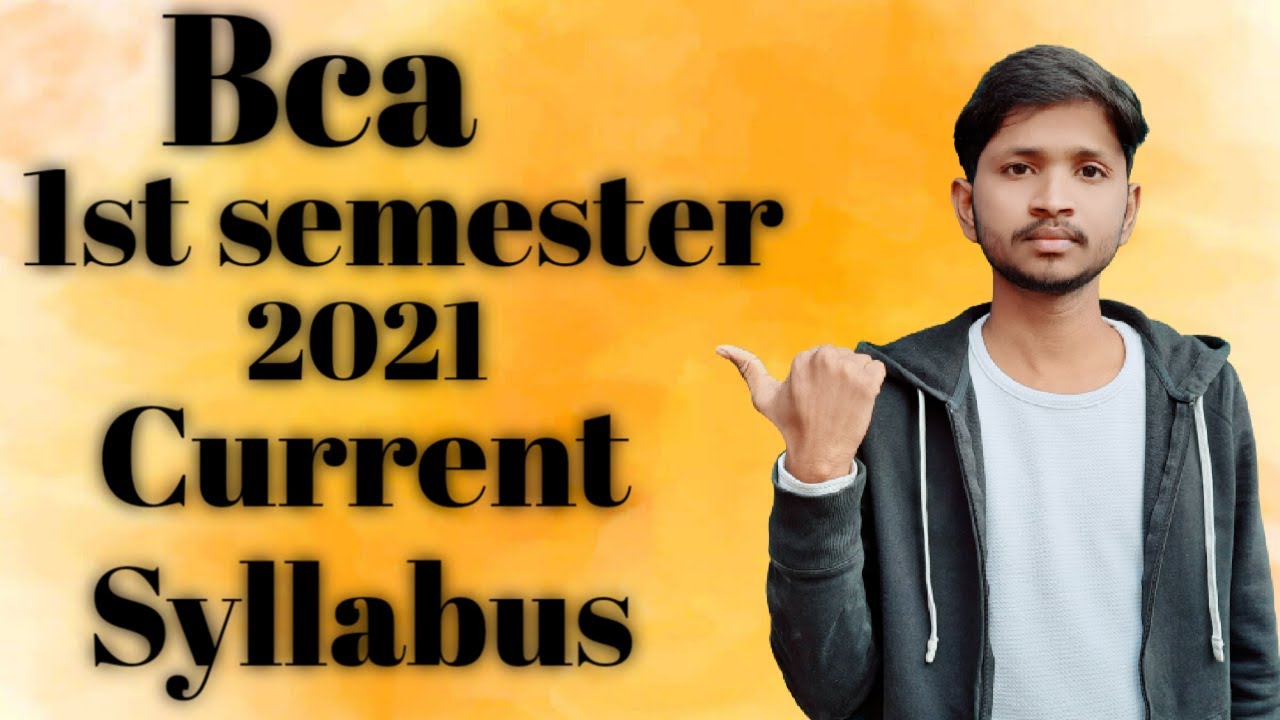 Bca 1st semester syllabus, 2021, current syllabus , 1st semester ...