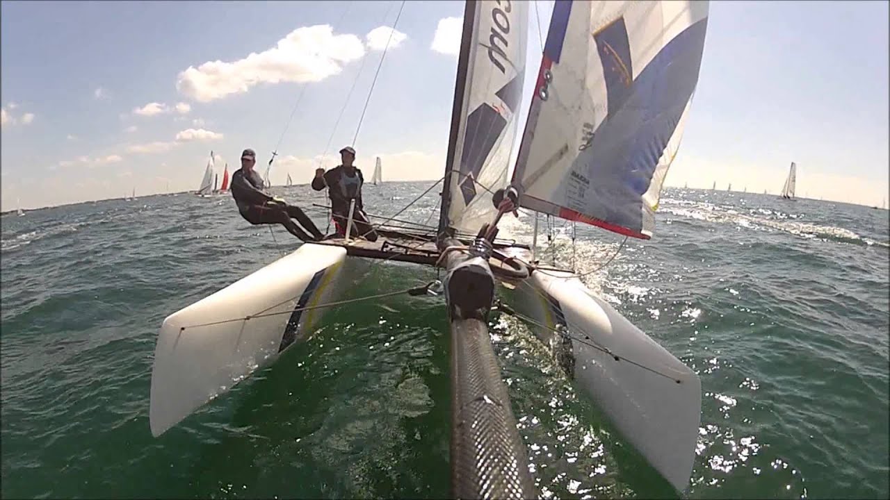Eurocat 2013 Team Boskalis ESP1910 on a Nacra Infusion F18 (catamaran ...