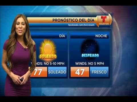 Noticiero Telemundo Houston Pronostico del Tiempo Anchor Cindy Burbano ...