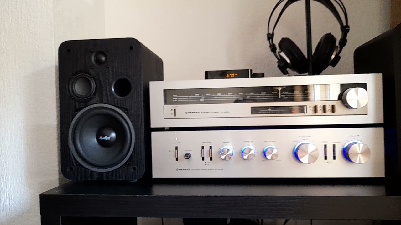 speakers MOUKEY M20-3. amplifier pioneer sa-408 - YouTube