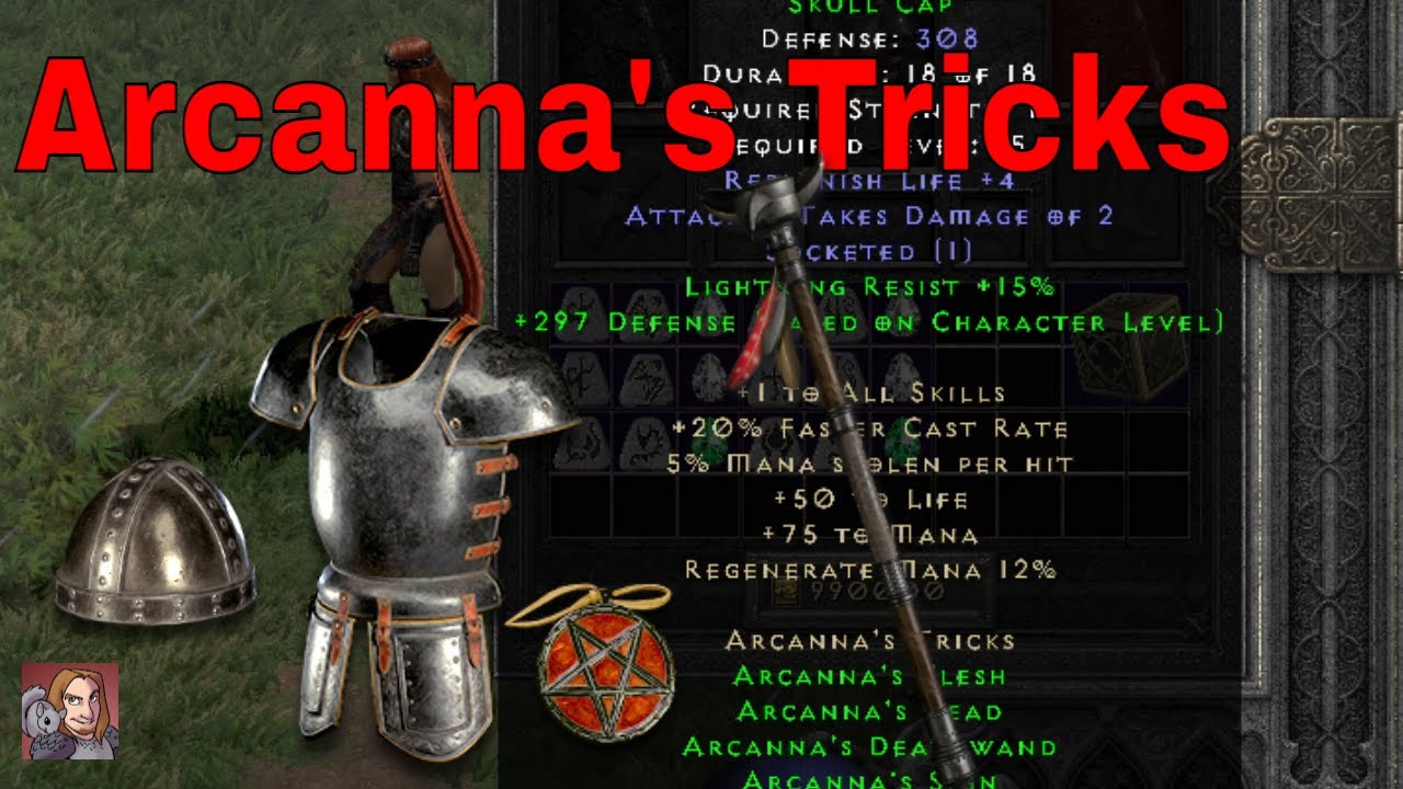 D2R Upgraded Sets - Arcanna's Tricks (4 Piece Set) - YouTube