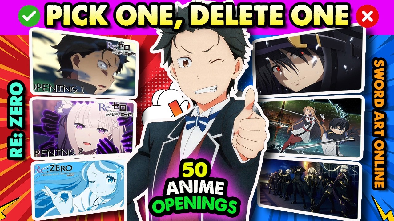 PICK 1 DELETE 1 ANIME OPENINGS ( ISEKAI ANIME EDITION) | Anime Quiz ...