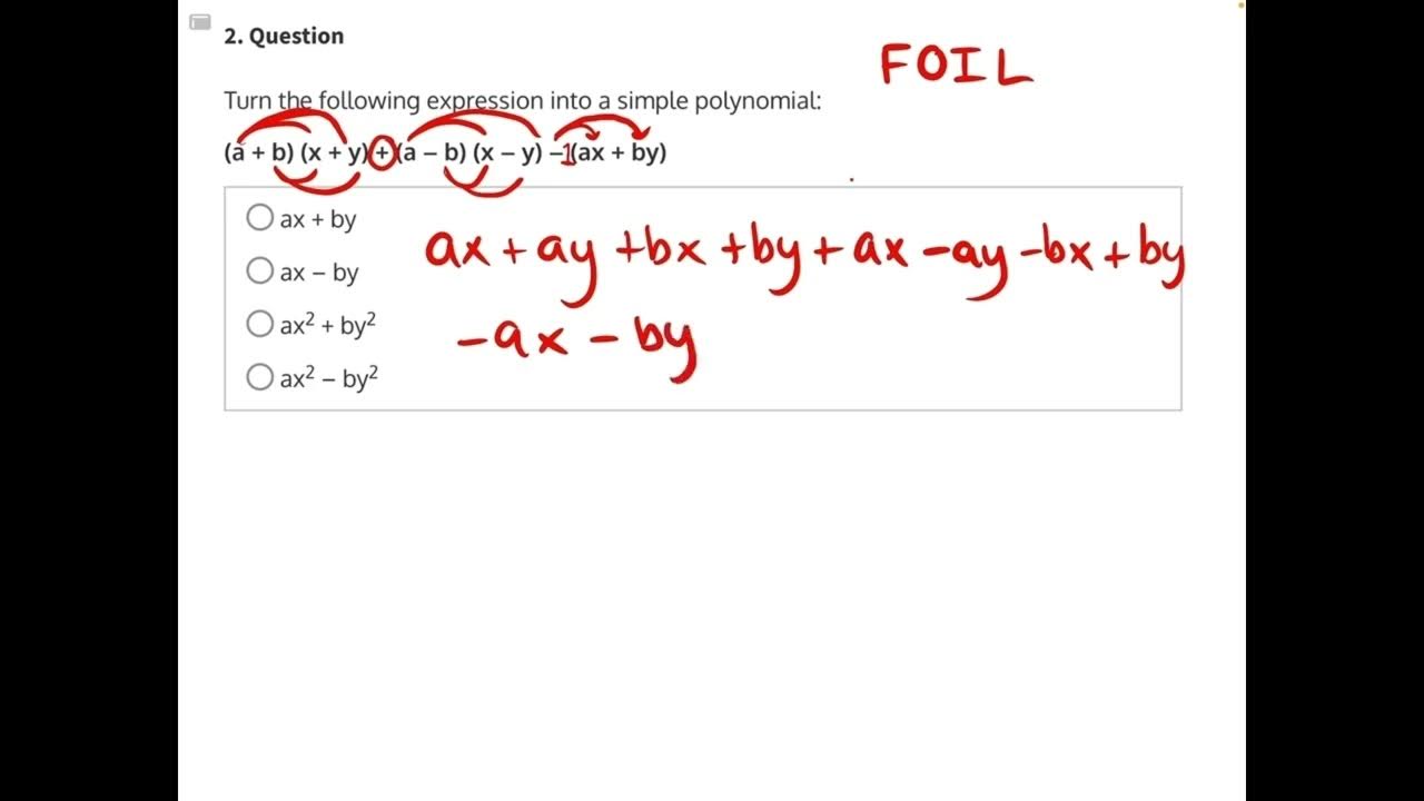 Simplify Polynomials 2 V2 - YouTube
