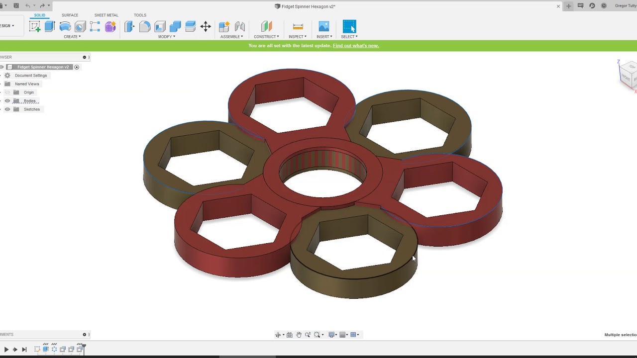 Hexagonal Spinner Chamfer - YouTube
