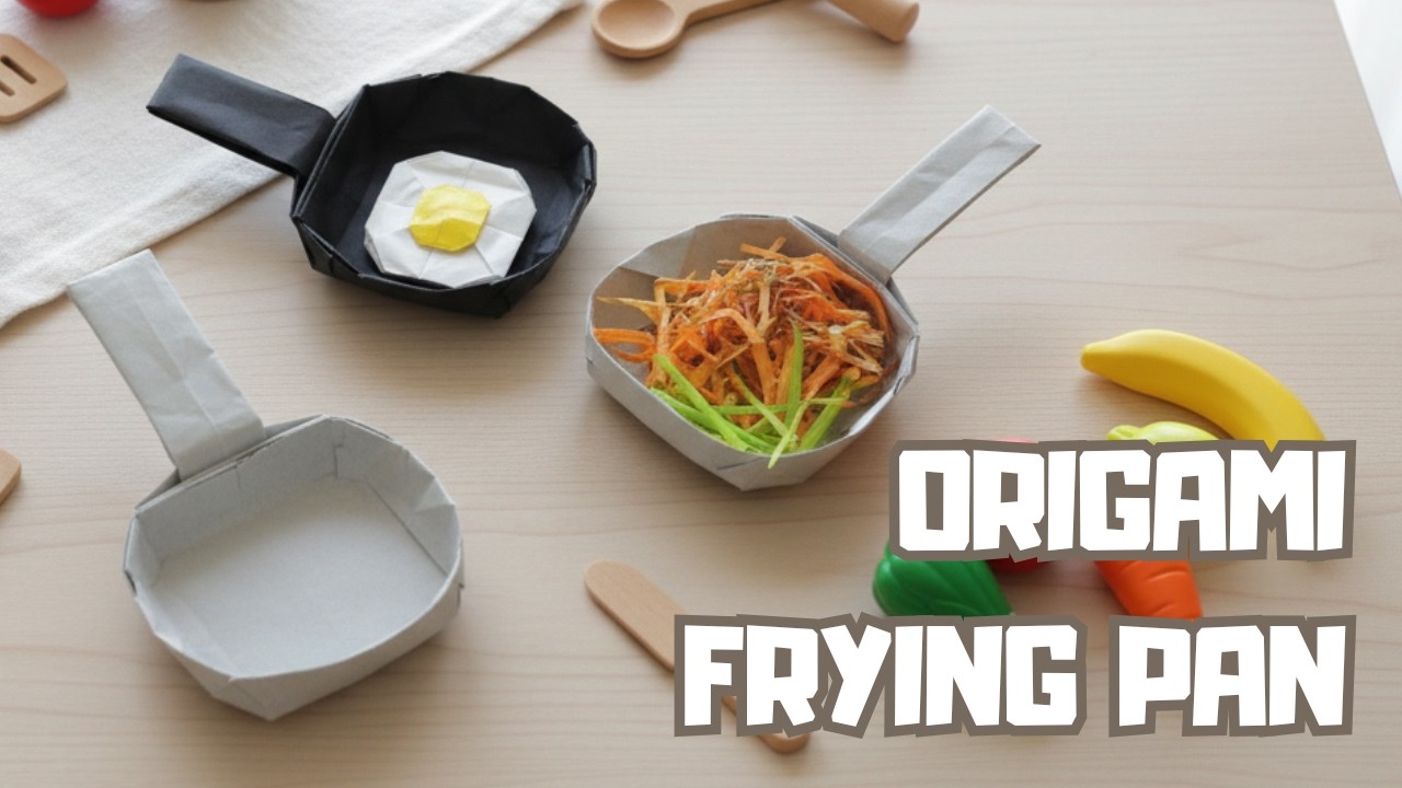 How to Make an Easy Origami Pan - Paper Crafts for Kids - YouTube