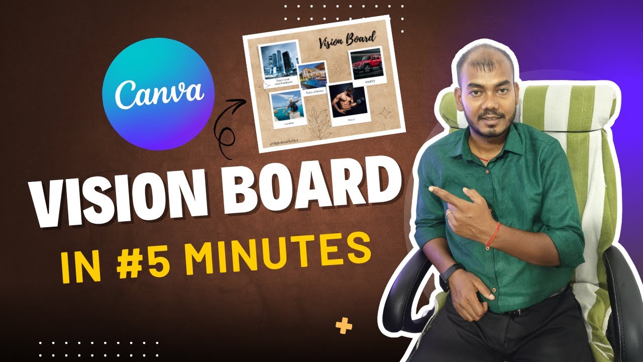How To Make Vision Board in Just 5 Minutes | Canva Tutorial (Step-by ...