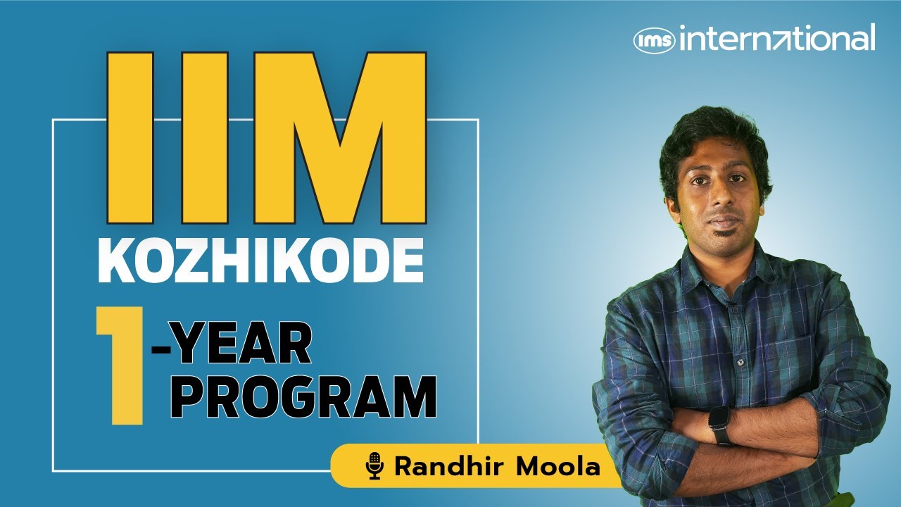 What is PGP-BL in IIM Kozhikode? 1-year Program by IIM Kozhikode | Randhir Moola - YouTube