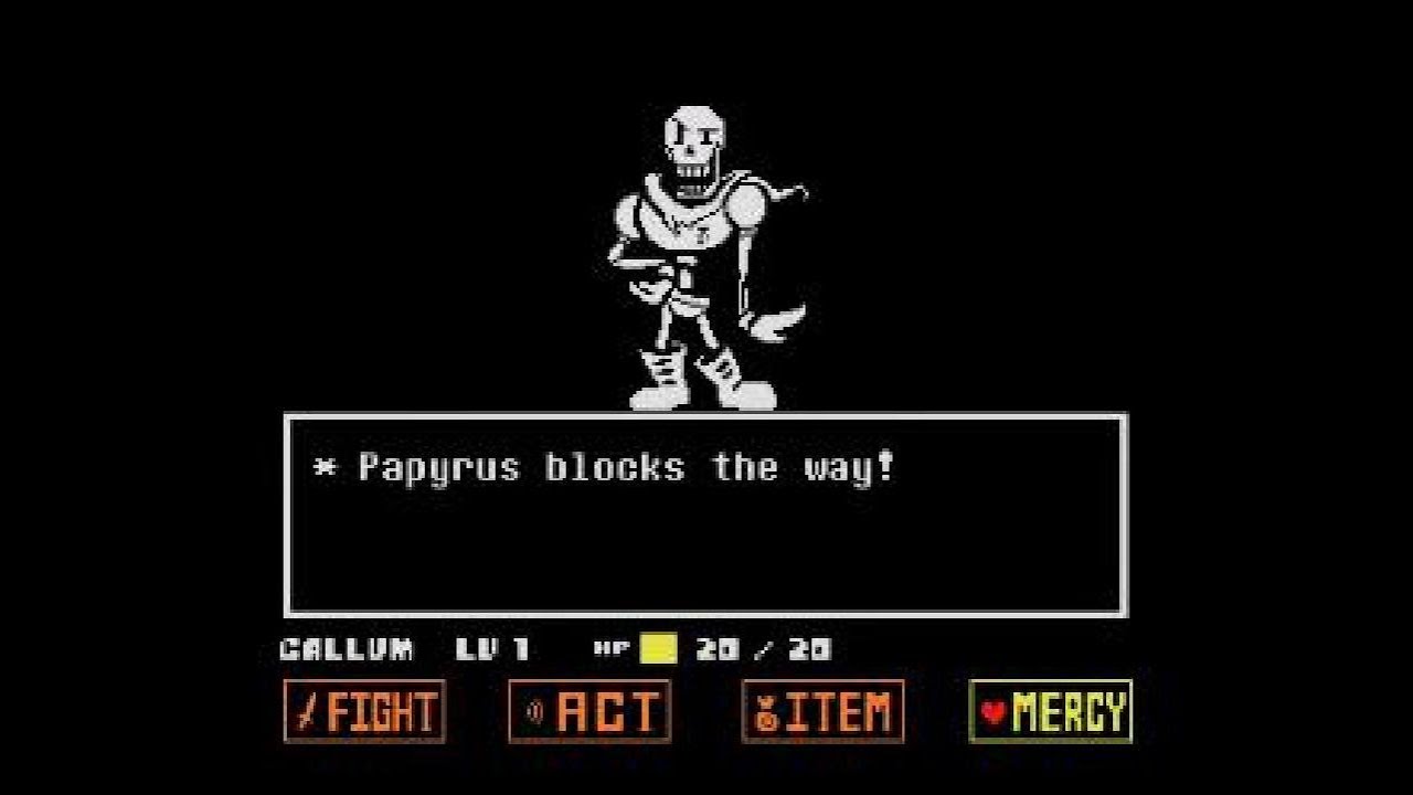 Undertale How to Spare Papyrus - YouTube