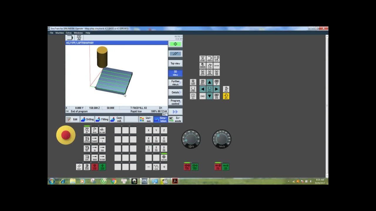 Shopmill Siemen Sinumerik V4.5 Training/Lập trình gia công phay CNC_Part.1 - YouTube